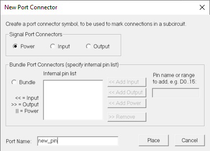 How to add a pin to a subcircuit | EMTP